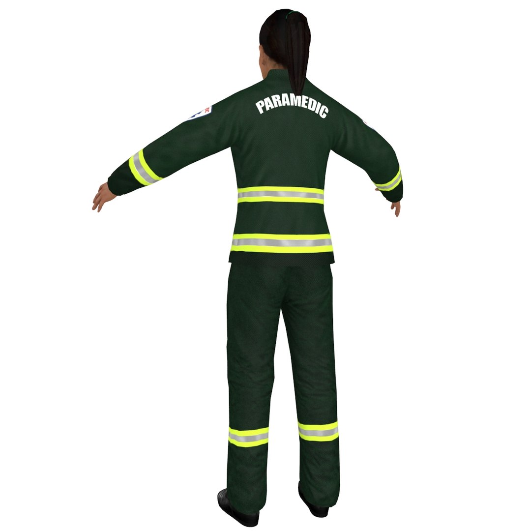 3D Female Paramedic Model - TurboSquid 1320012
