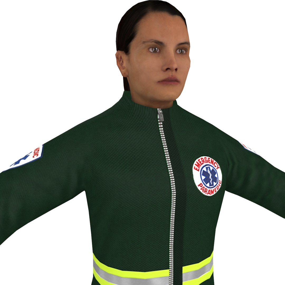 3D Female Paramedic Model - TurboSquid 1320012