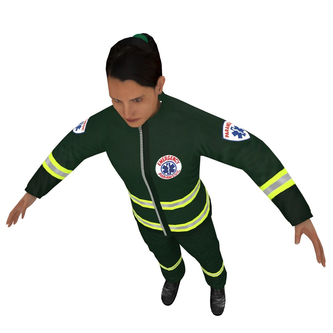 3D Female Paramedic Model - TurboSquid 1320012
