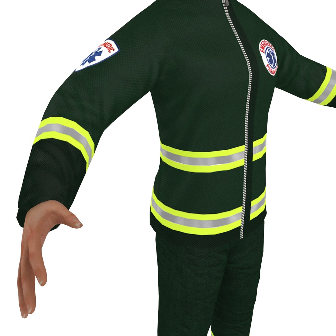 3D Female Paramedic Model - TurboSquid 1320012