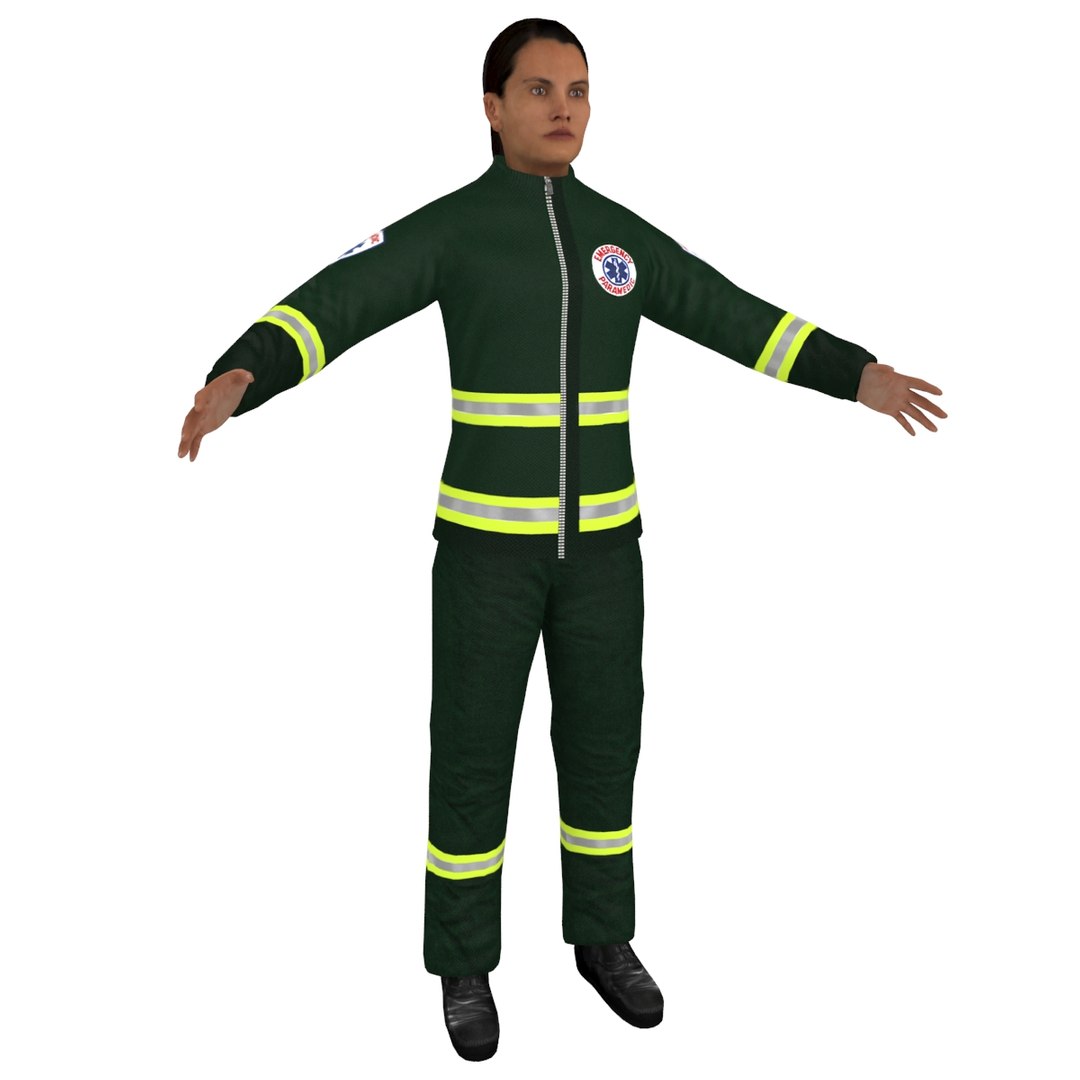 3D female paramedic model - TurboSquid 1320012