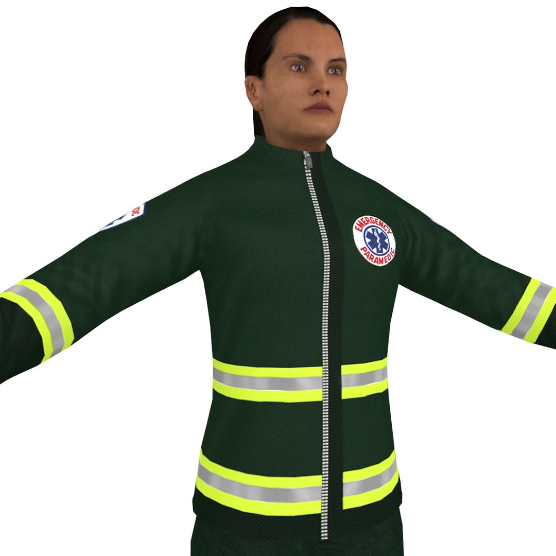3D Female Paramedic Model - TurboSquid 1320012