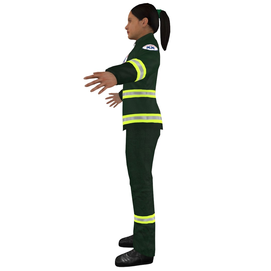 3D Female Paramedic Model - TurboSquid 1320012