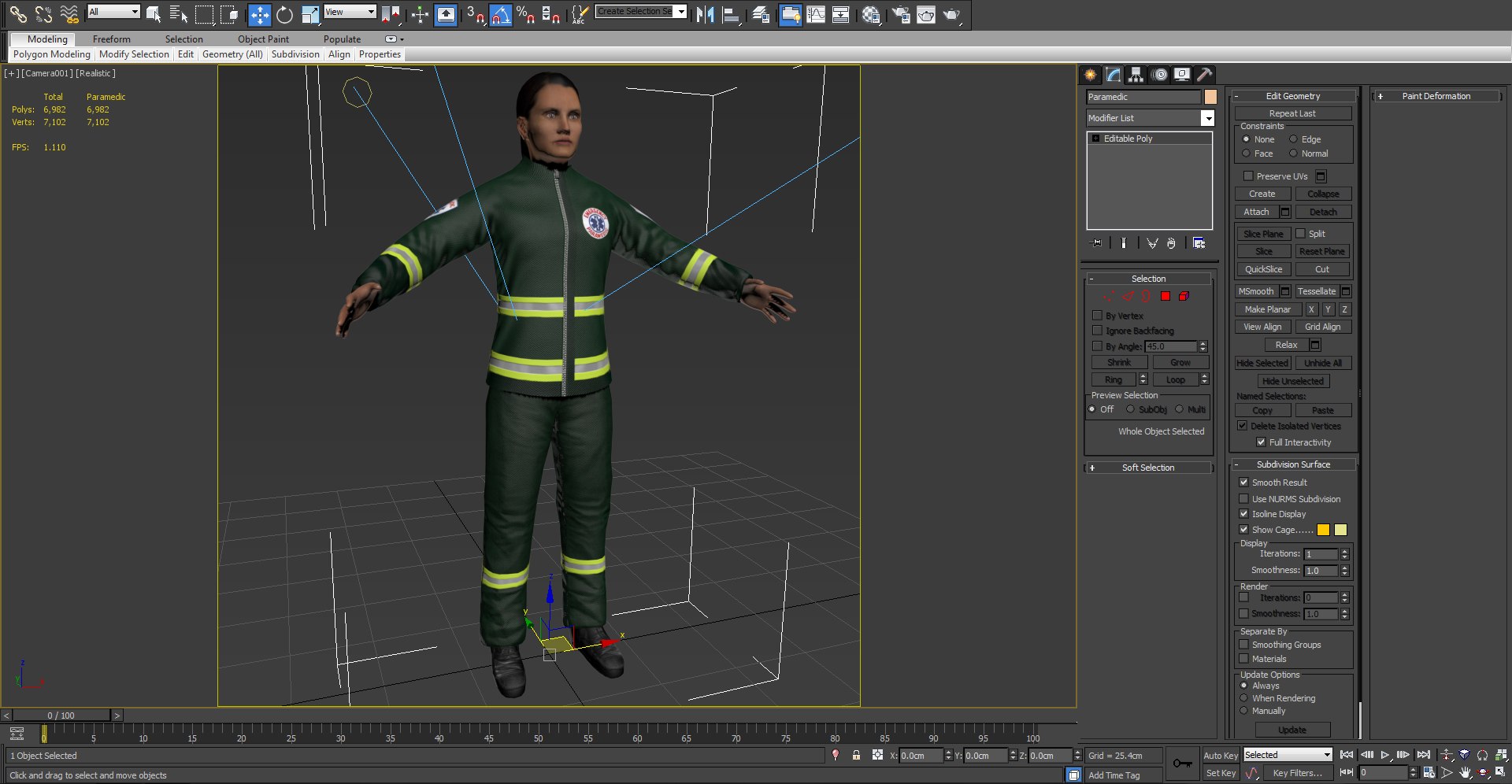 3D Female Paramedic Model - TurboSquid 1320012