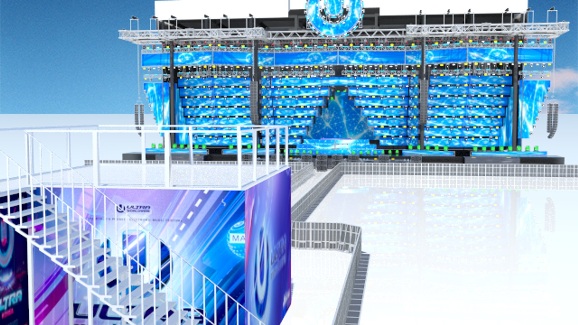 3D Model Ultra Music Festival 2019 Main Stage - TurboSquid 1733095