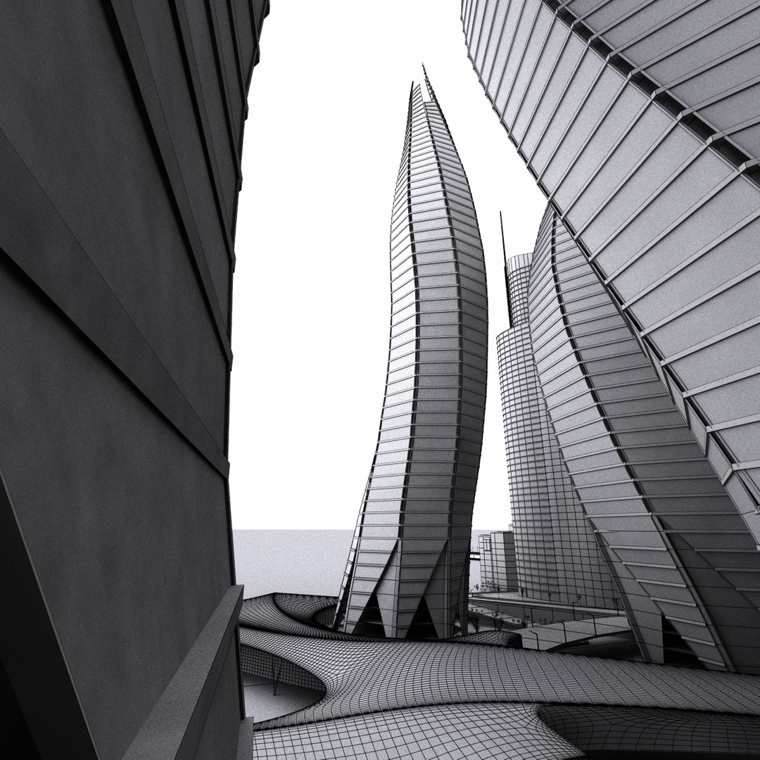 Dubai Towers City Architecture Buildings 3d Max
