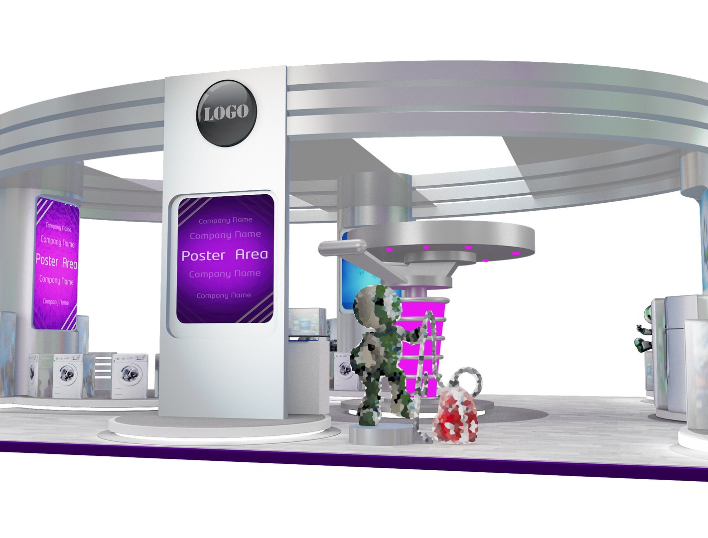 3D Booth Exhibition Stand A538b - TurboSquid 1841176