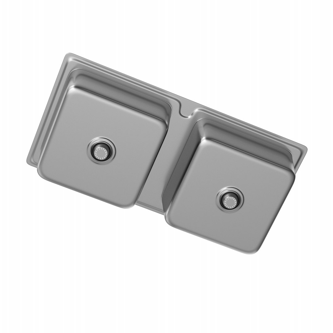 Kitchen Double Sink 3D Model - TurboSquid 1996602
