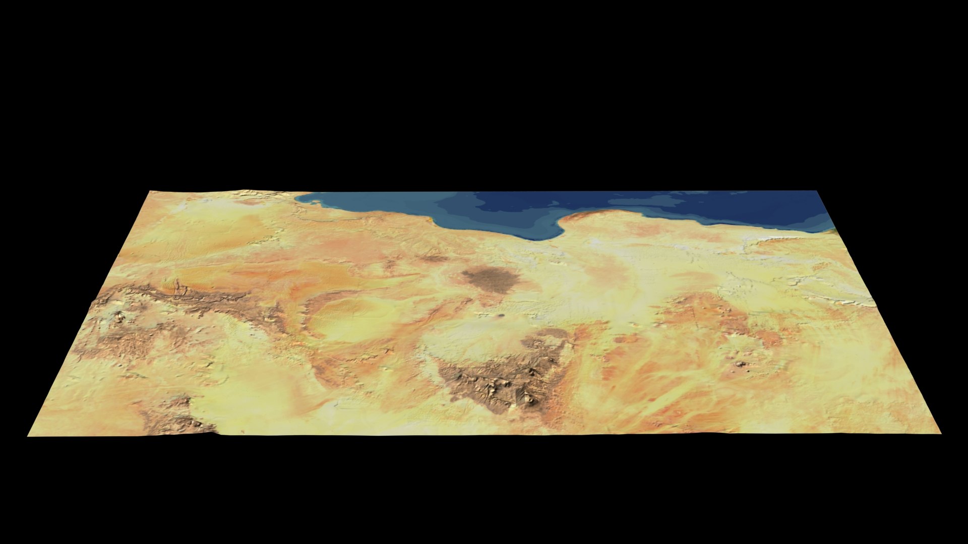 3d Model Of Libya Maps