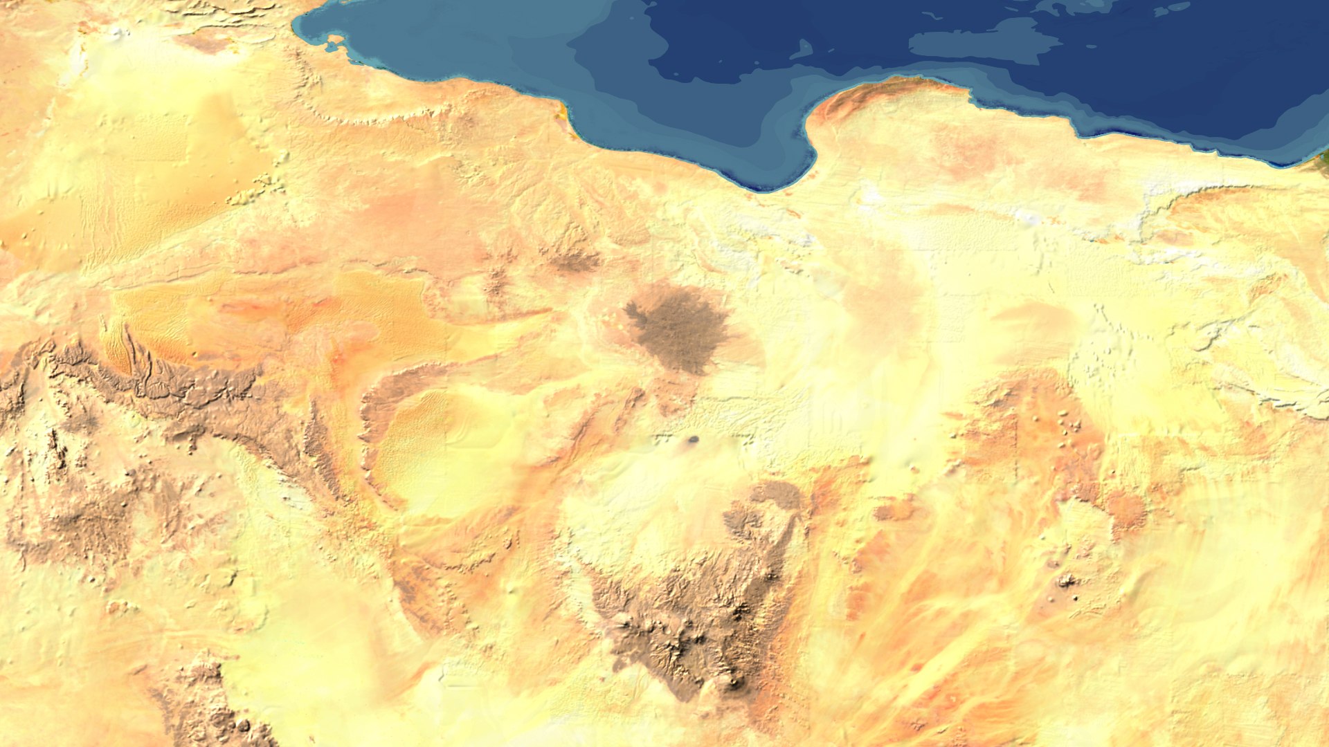 3d Model Of Libya Maps