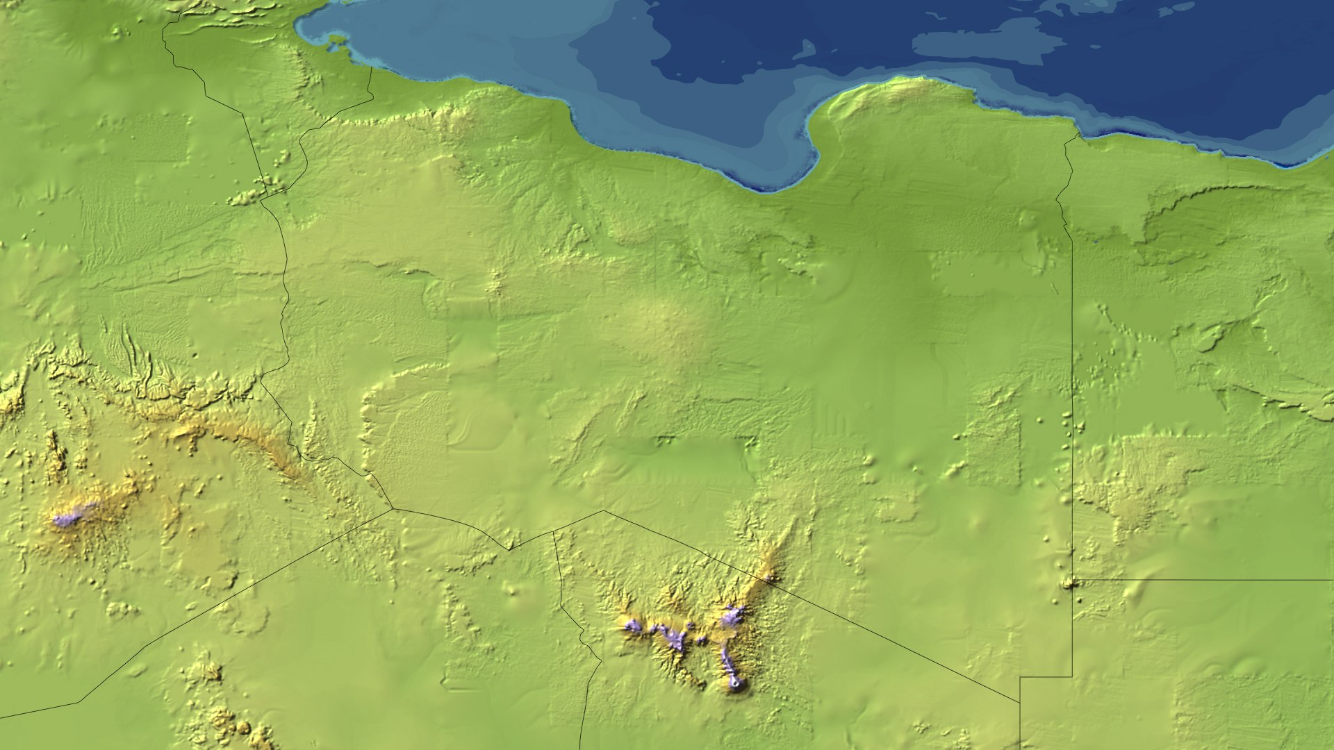 3d Model Of Libya Maps