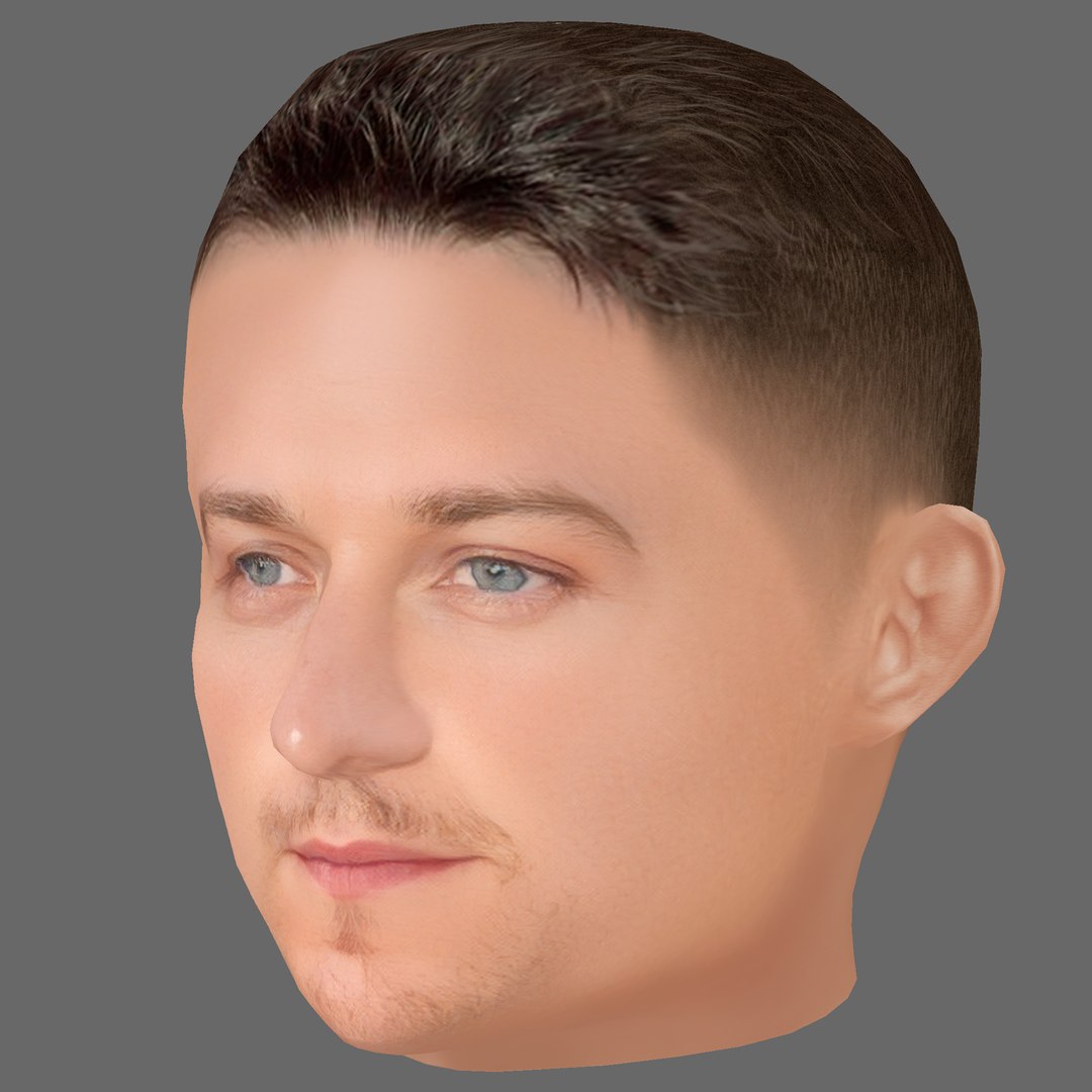 3D James McAvoy Head - Low Poly Head For Game - TurboSquid 2218894