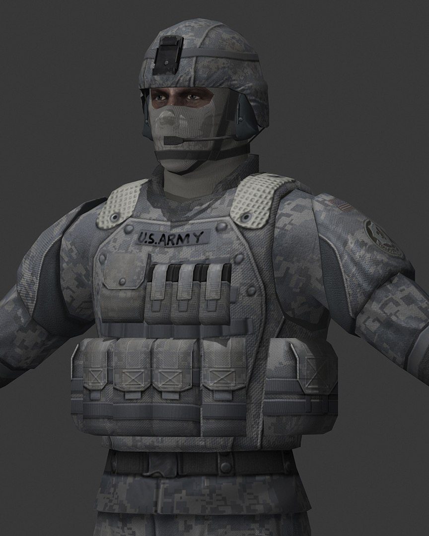 3d model combat solder