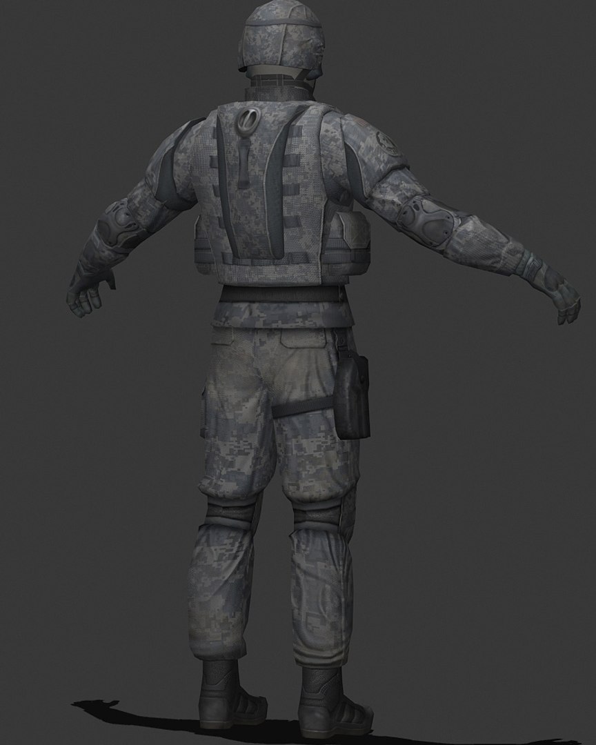 3d model combat solder