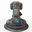 3d model turret base sci-fi
