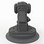 3d model turret base sci-fi