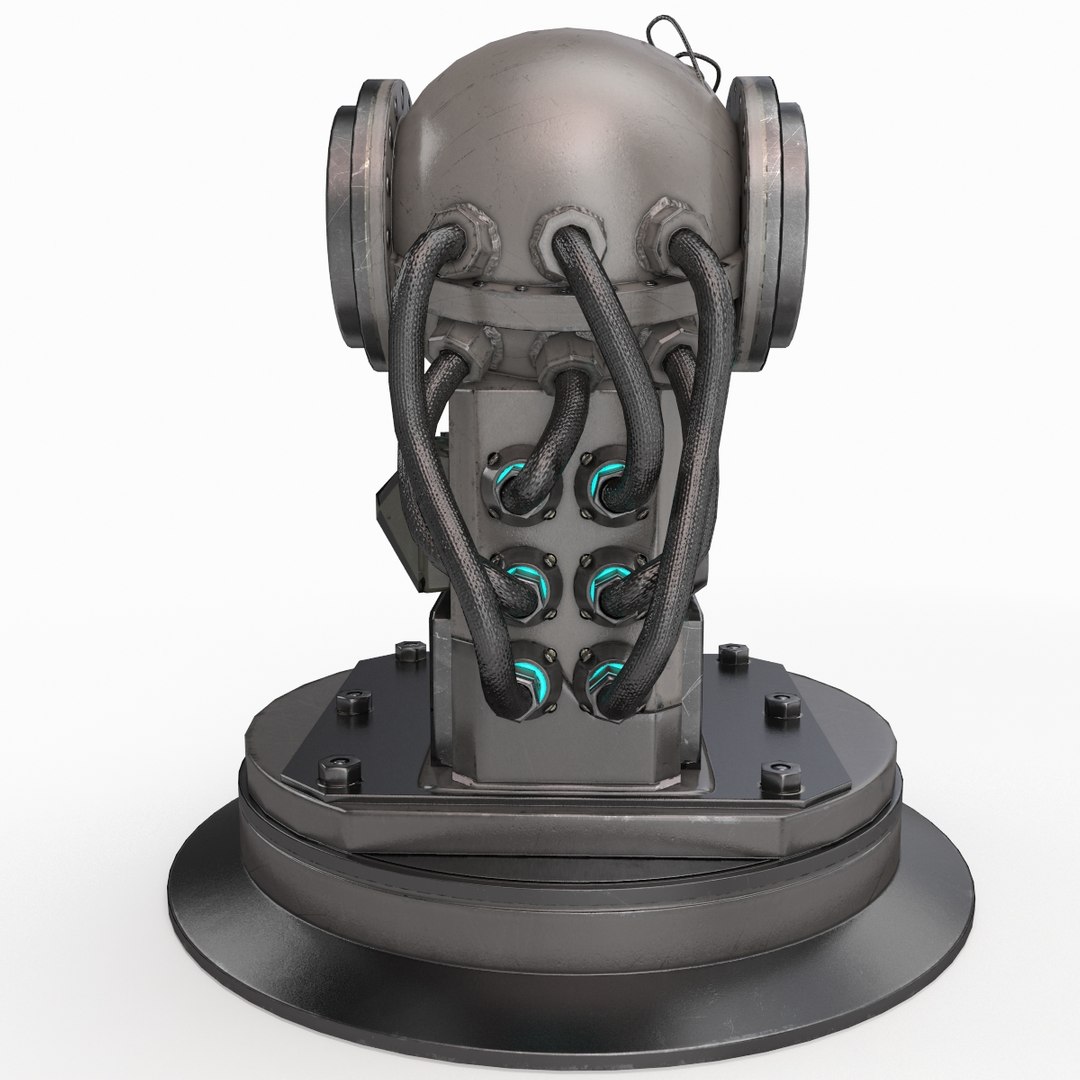 3d model turret base sci-fi