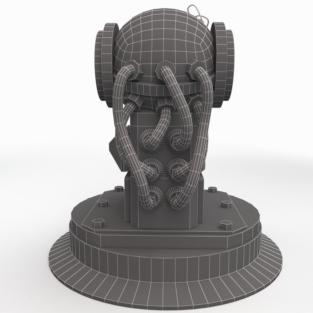 3d model turret base sci-fi