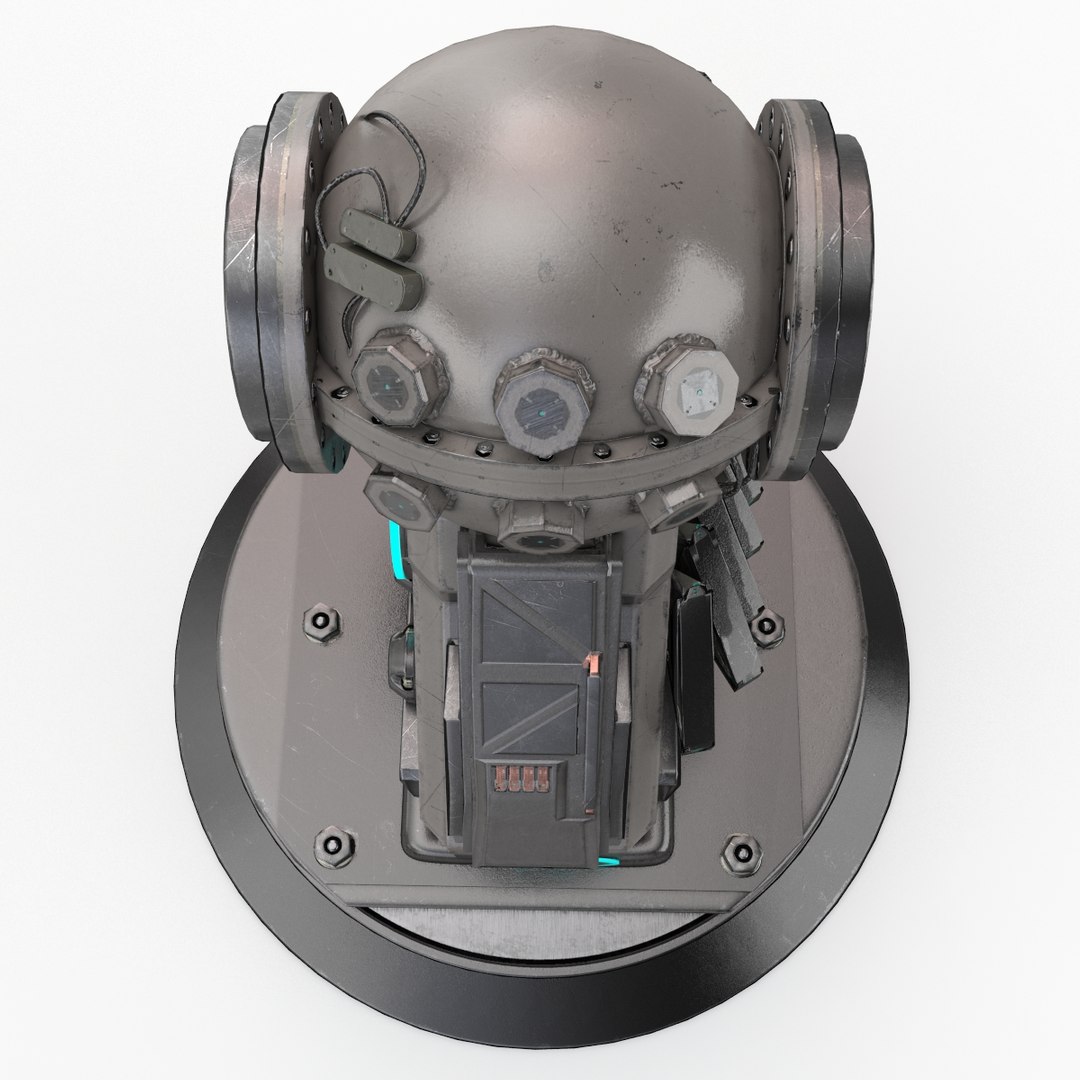 3d model turret base sci-fi