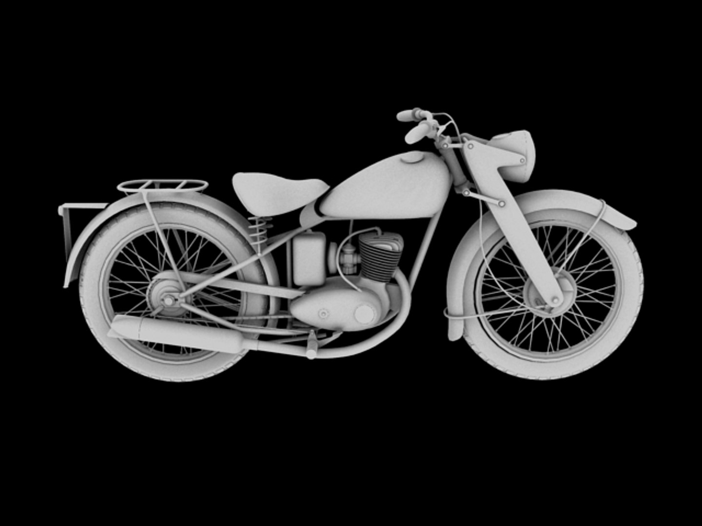 dkw rt125 1950 c4d