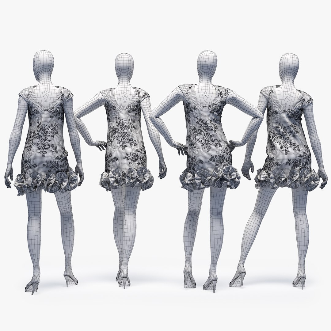 Set female dress 3D model - TurboSquid 1191251