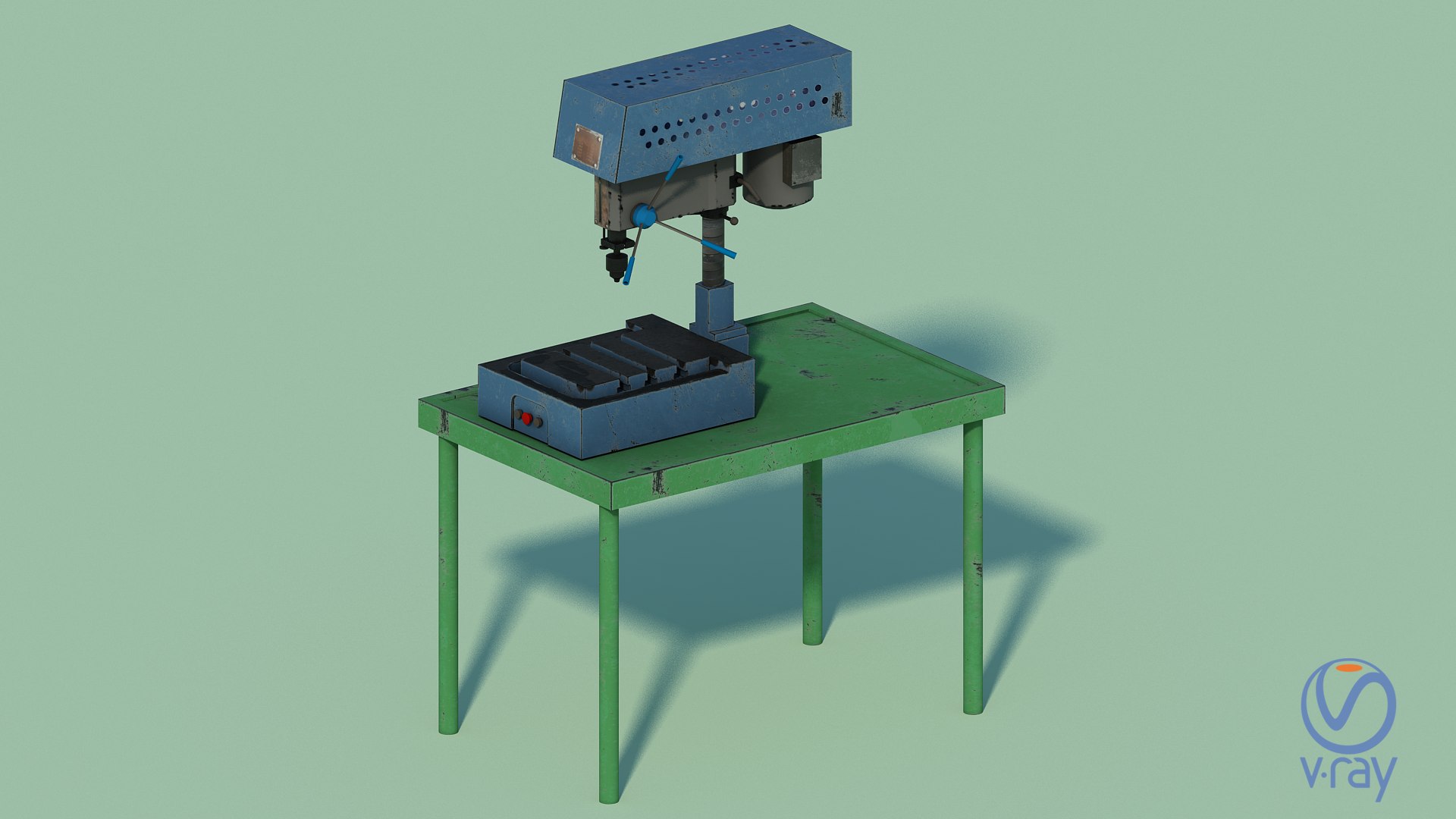 Industrial drilling press model - TurboSquid 1320280