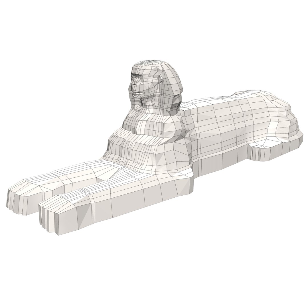 3D Great Sphinx Giza - TurboSquid 1209427