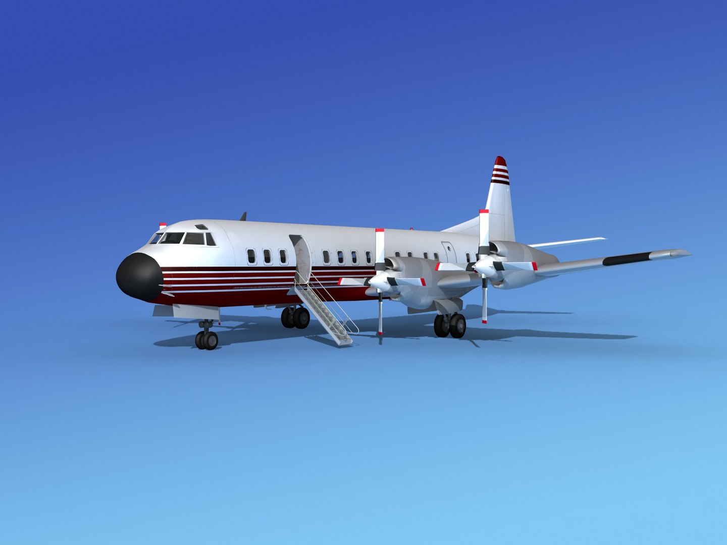 3d Model Of Propellers L188 Electra Lockheed