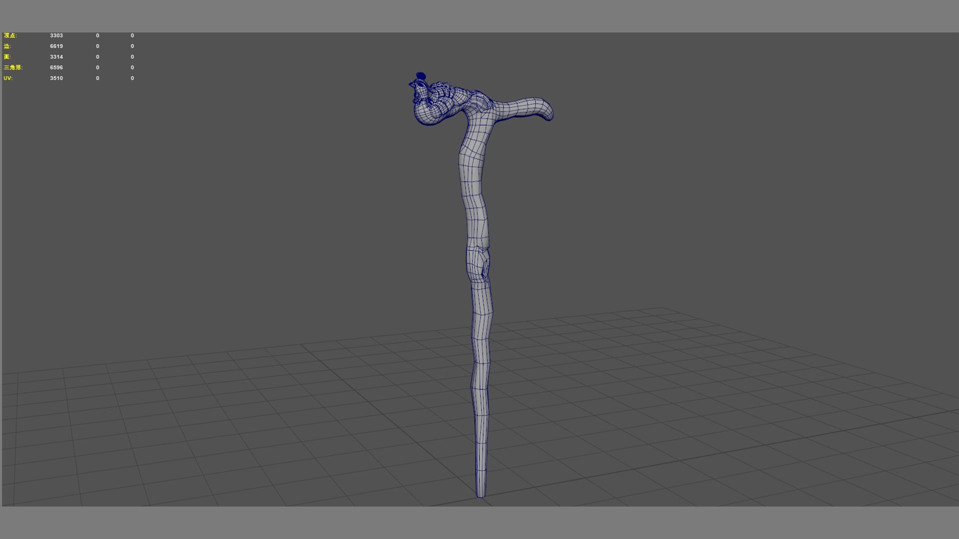 Wooden Carvings Of Crutches Scepters And Bird Heads 3D Model ...