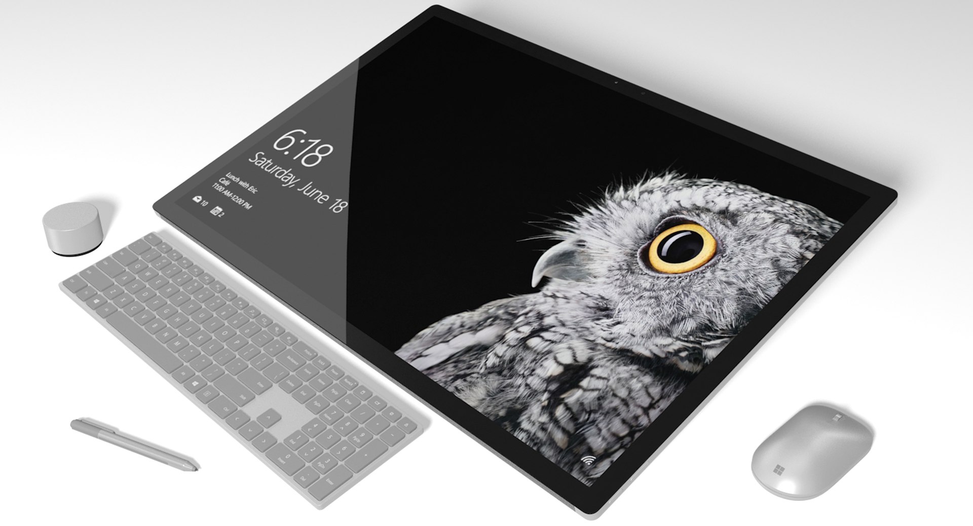 3d Model Realistic Microsoft Surface Studio