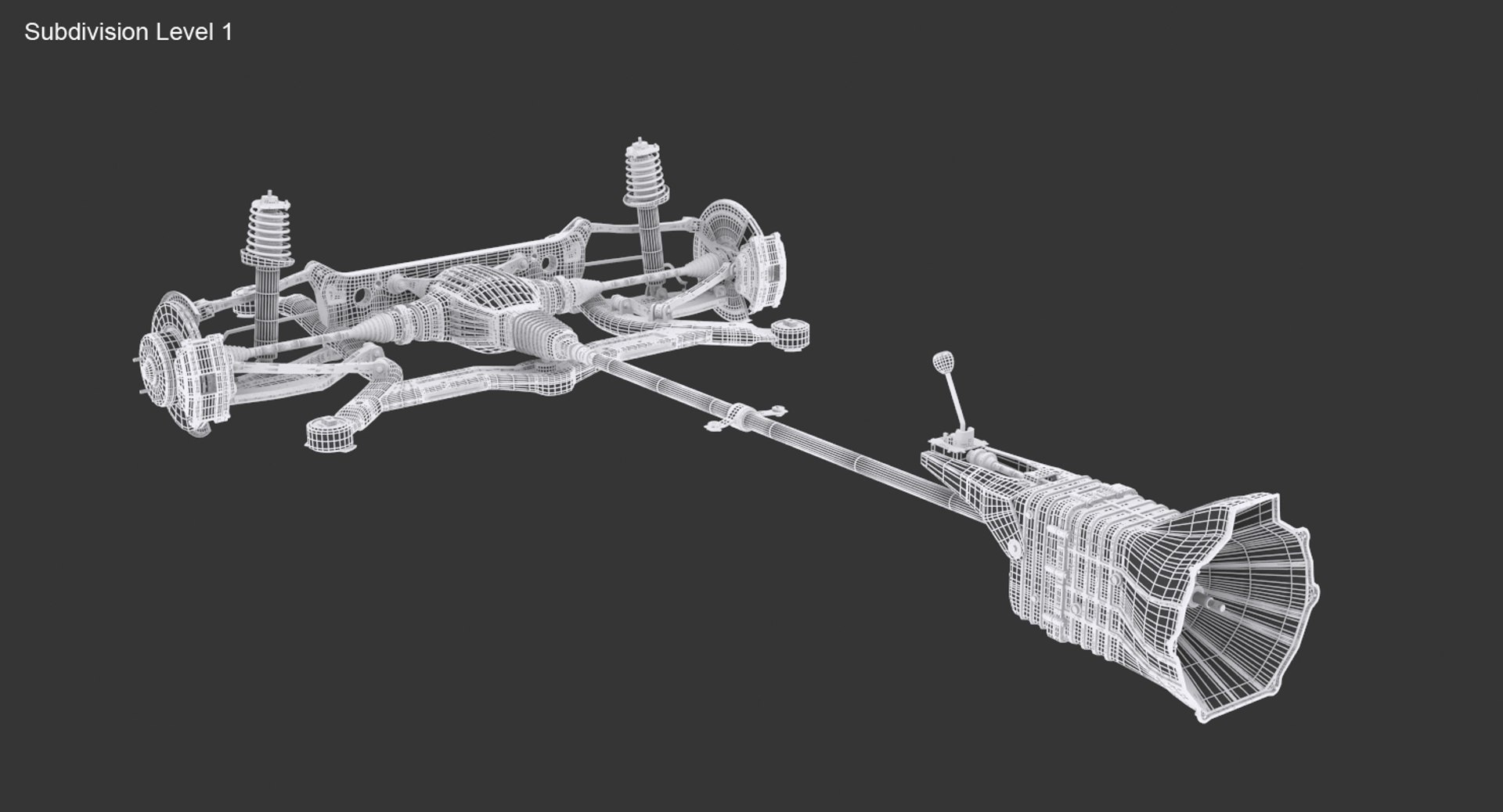 rwd gearbox 3d model