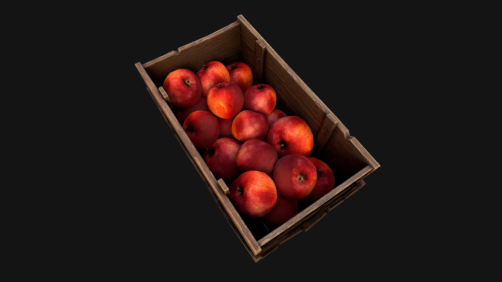 Apples Box Crate Stand model - TurboSquid 1914648