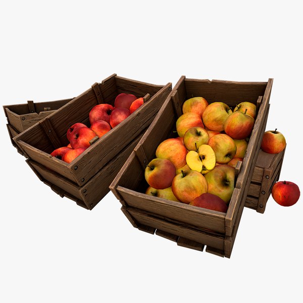 Apples Box Crate Stand model - TurboSquid 1914648