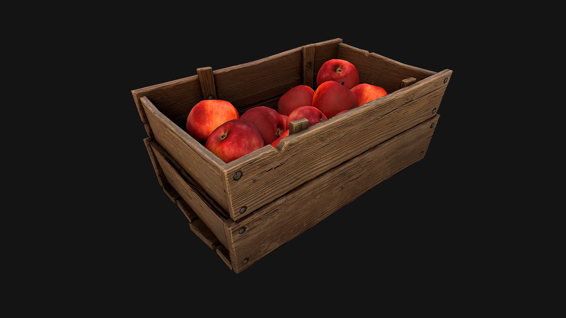 Apples Box Crate Stand model - TurboSquid 1914648