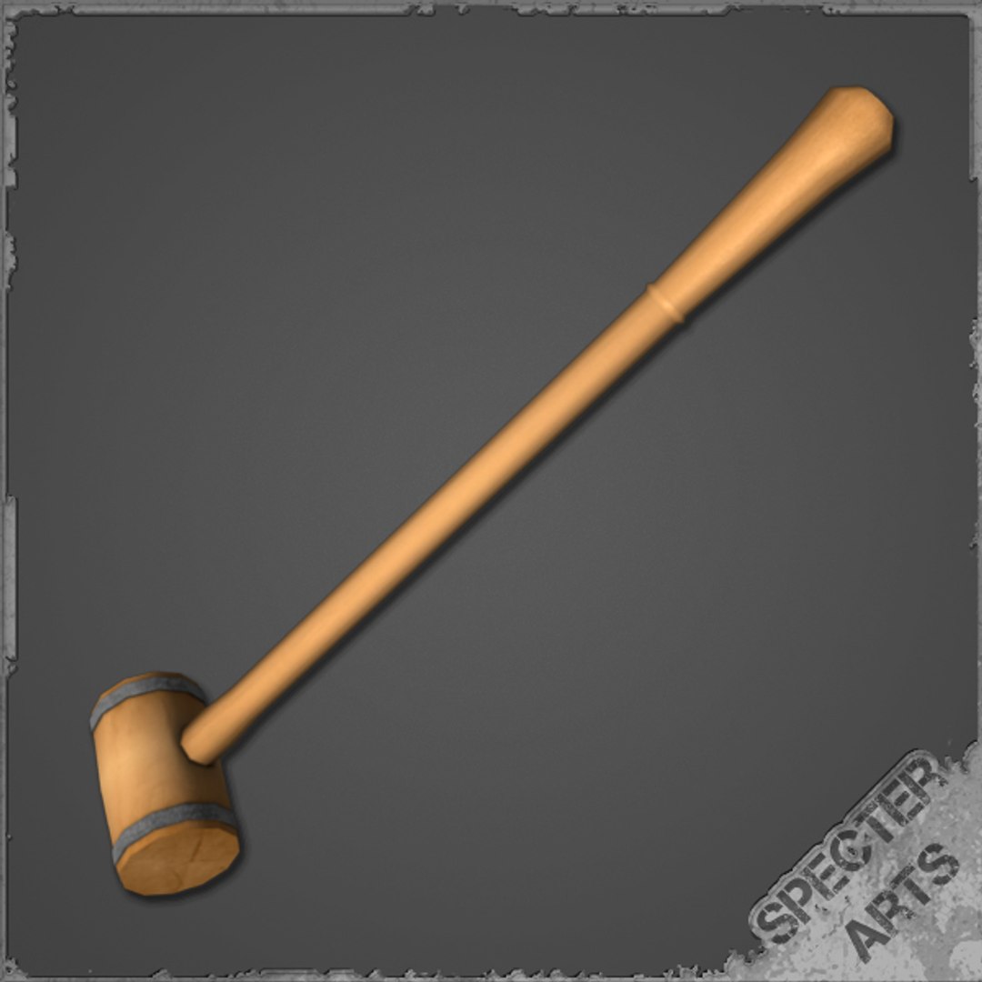 3d Wooden Mallet