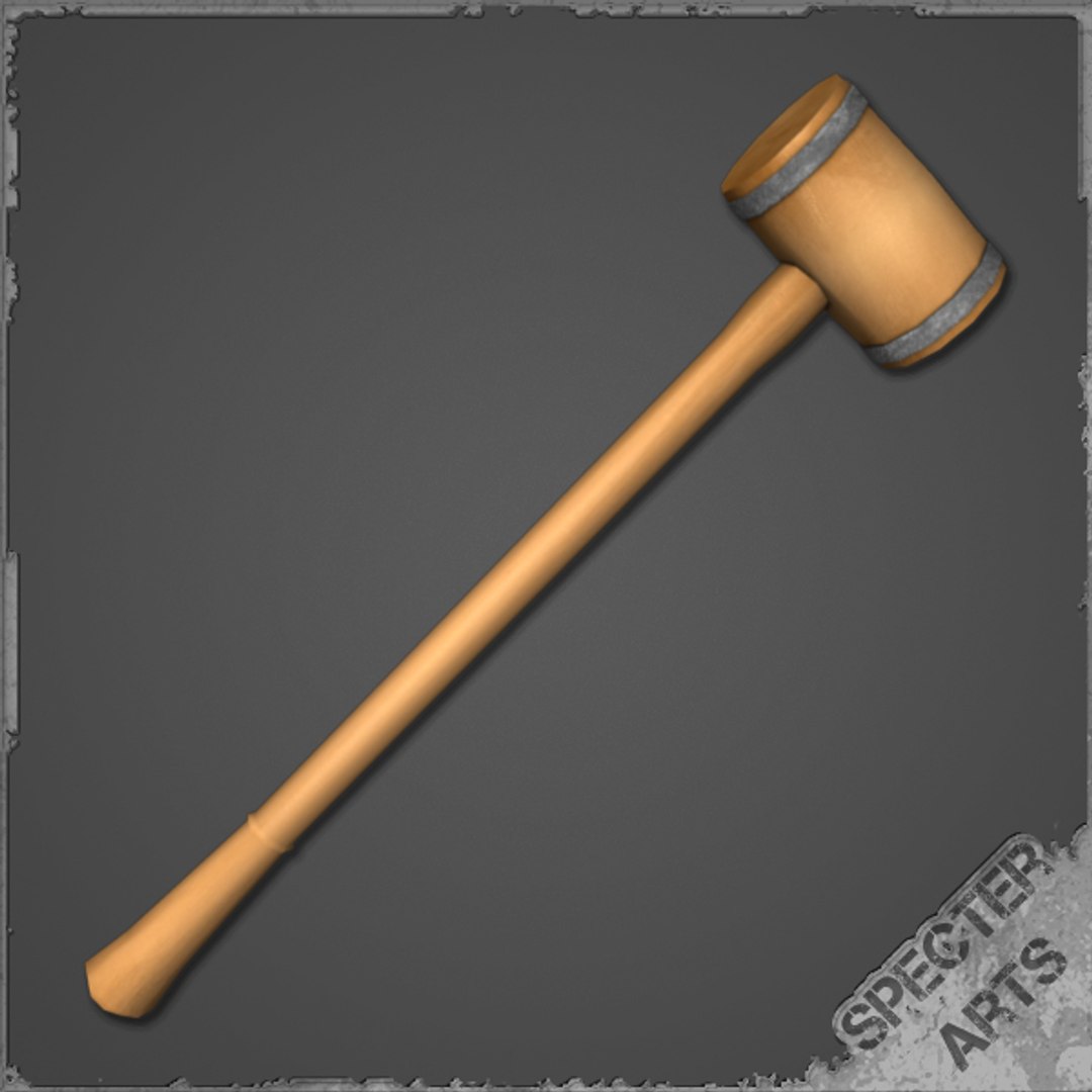 3d Wooden Mallet