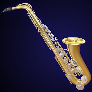 Low Poly Saxophone 3D Models For Download | TurboSquid