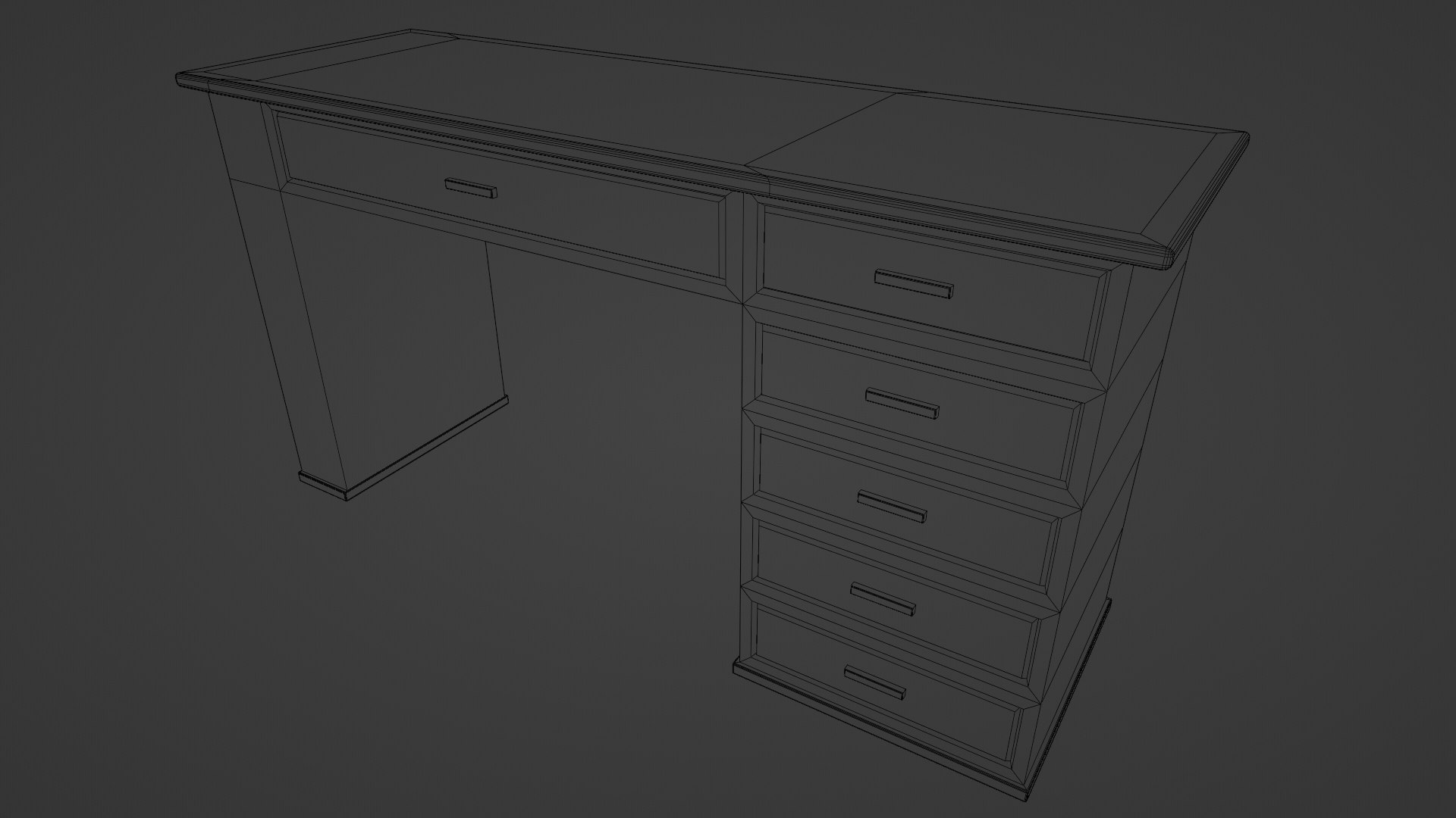 3D Study Table Model - TurboSquid 1873848