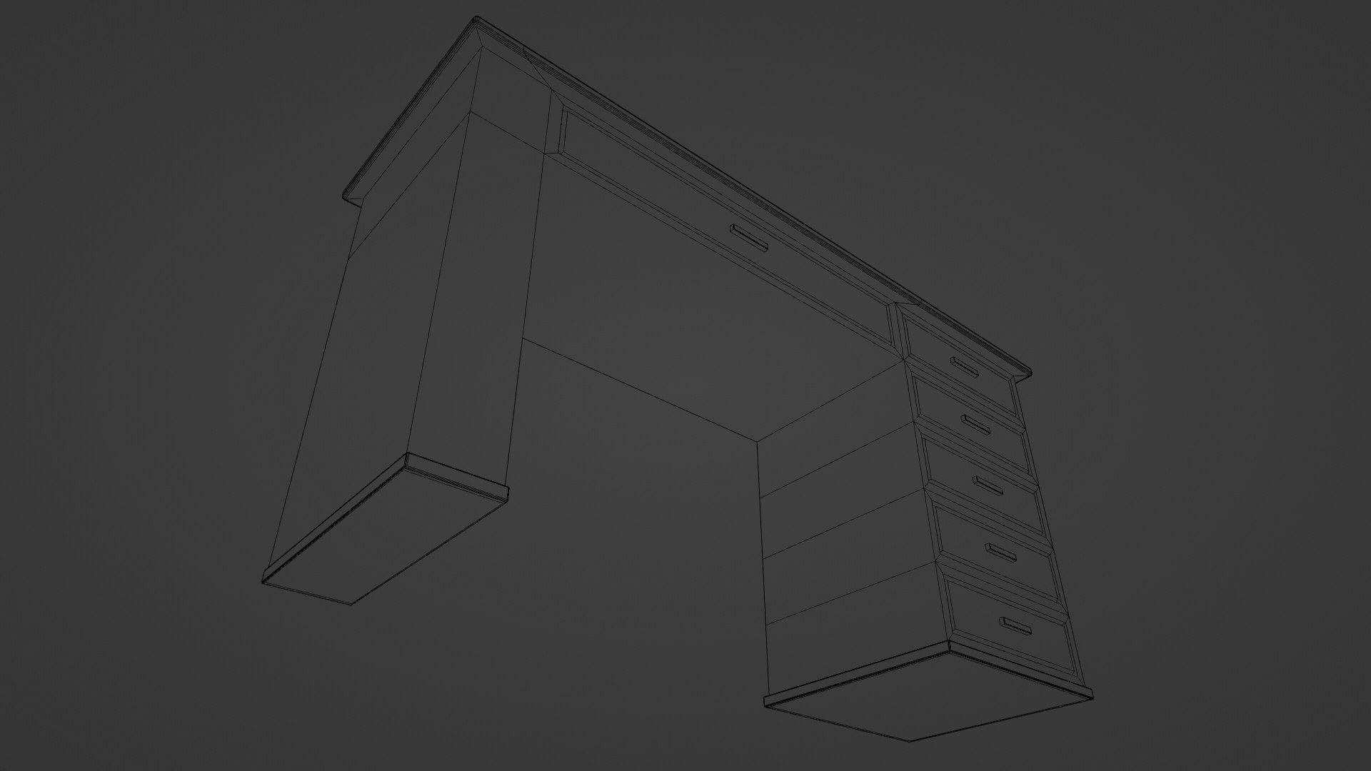 3D Study Table Model - TurboSquid 1873848