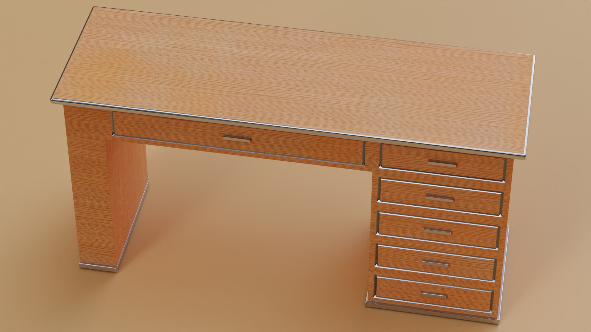 3D Study Table Model - TurboSquid 1873848