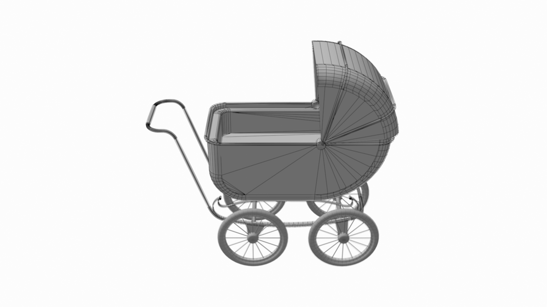 Victorian Era Baby Buggy 3D Model - TurboSquid 1468381