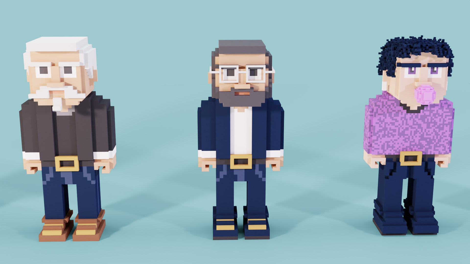 Voxel Pixel Character Pack 3D model - TurboSquid 1957778