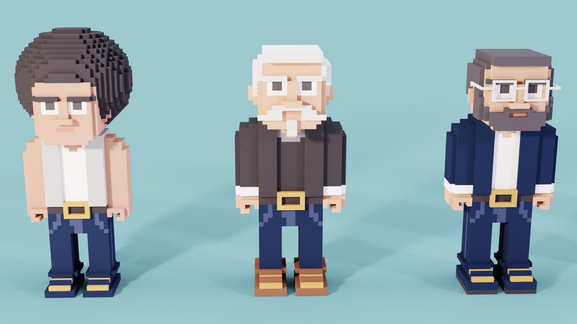 Voxel Pixel Character Pack 3D model - TurboSquid 1957778