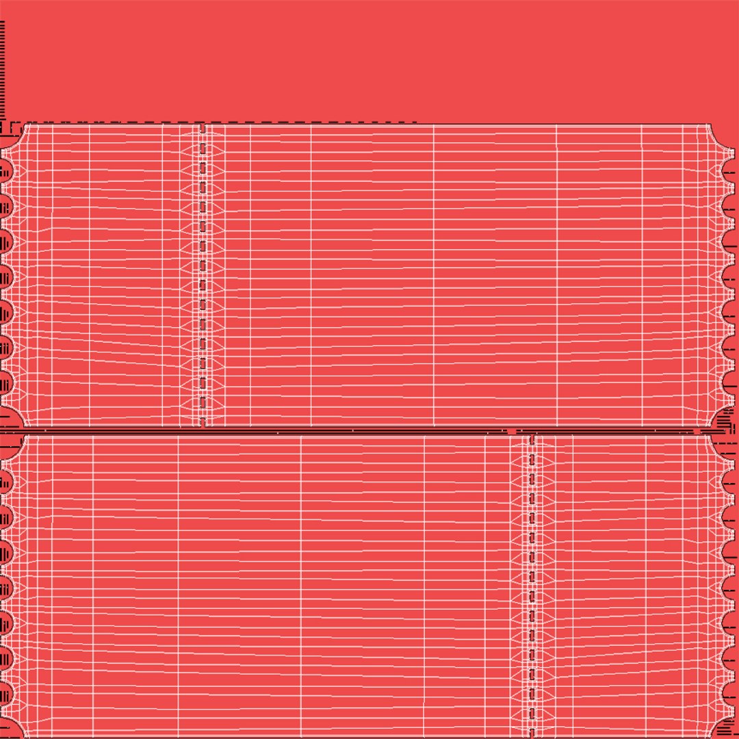 3D Red Cinema Ticket - TurboSquid 2026142