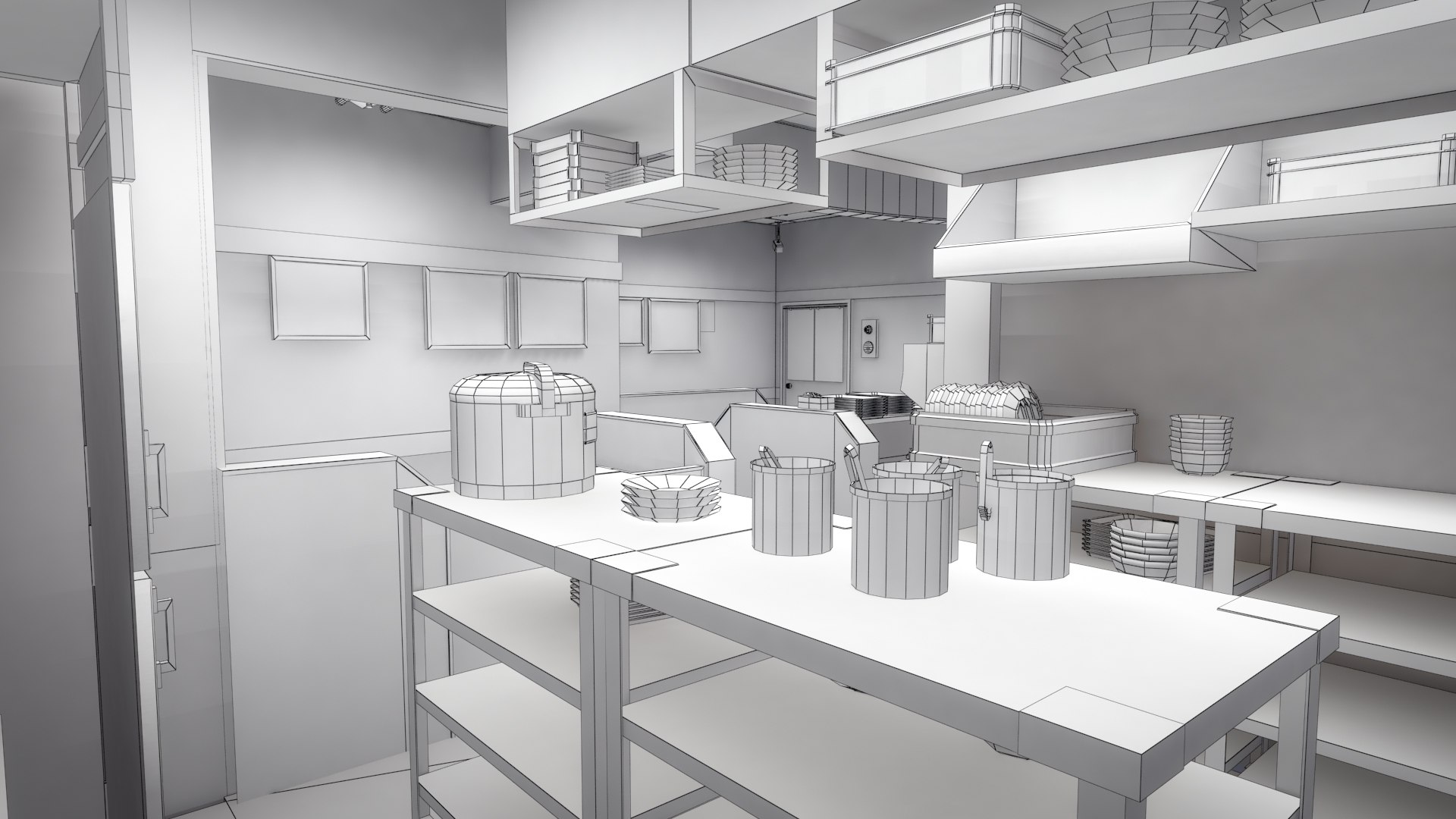 Japanese Rice Bowl Restaurant 3D Model - TurboSquid 2298276