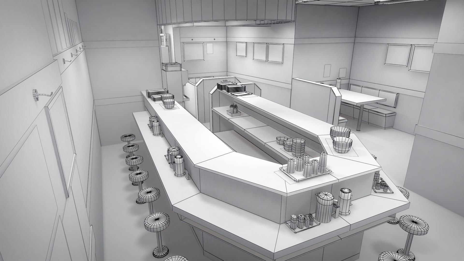 Japanese Rice Bowl Restaurant 3D Model - TurboSquid 2298276