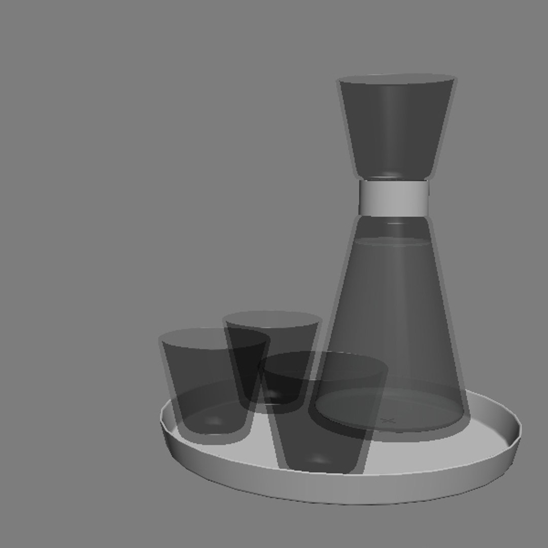 Night Carafe Set 3d Model
