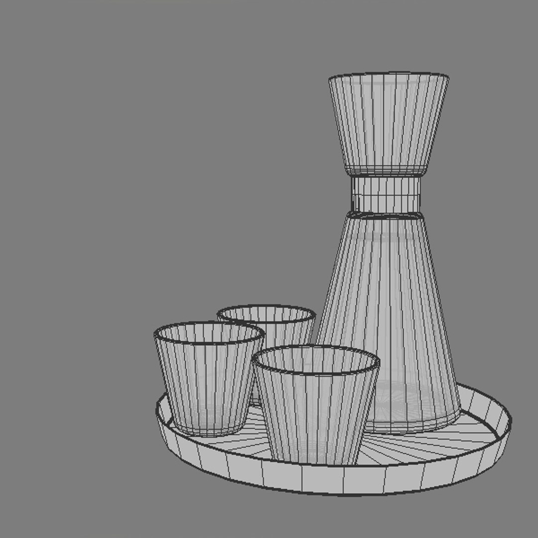 Night Carafe Set 3d Model