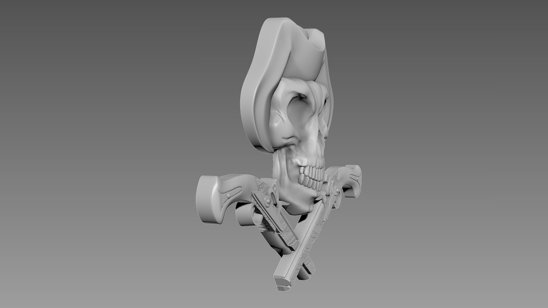3D Scull Bas-relief - TurboSquid 2119285
