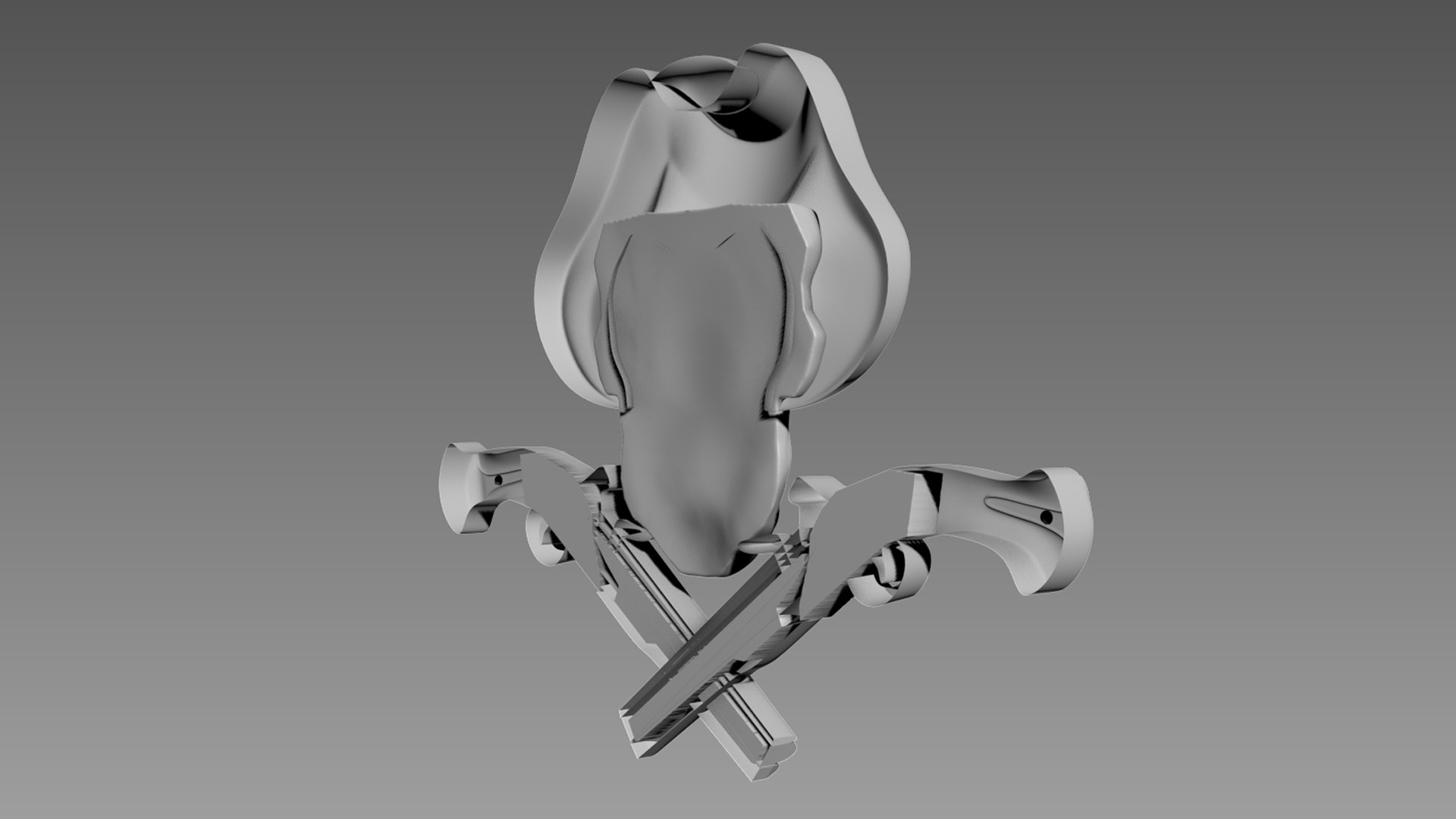 3D Scull Bas-relief - TurboSquid 2119285